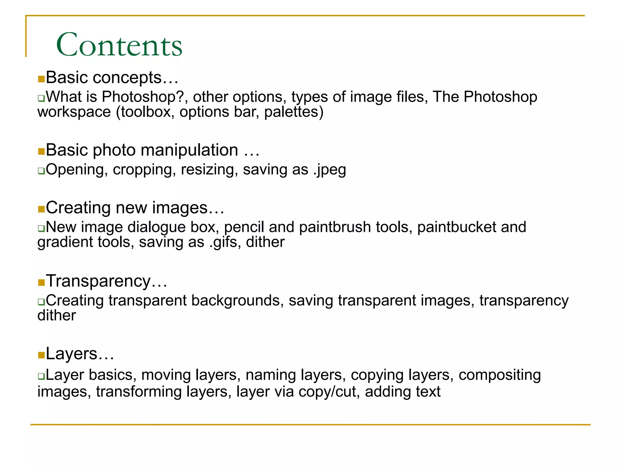 Presentation on Adobe Photoshop | PPTX | Photo Editing Software | Computer Software and Applications