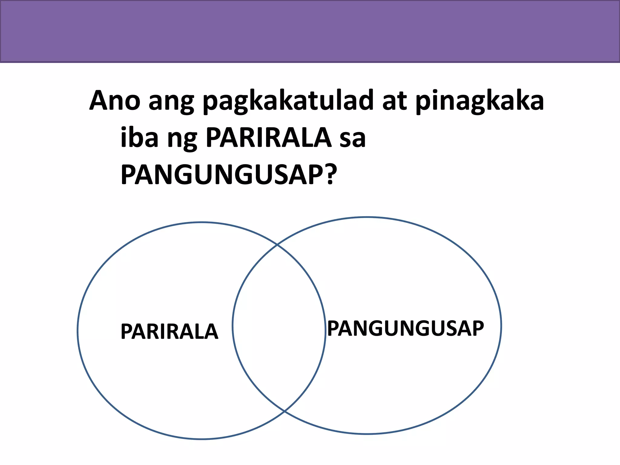 Parirala at pangungusap | PPTX