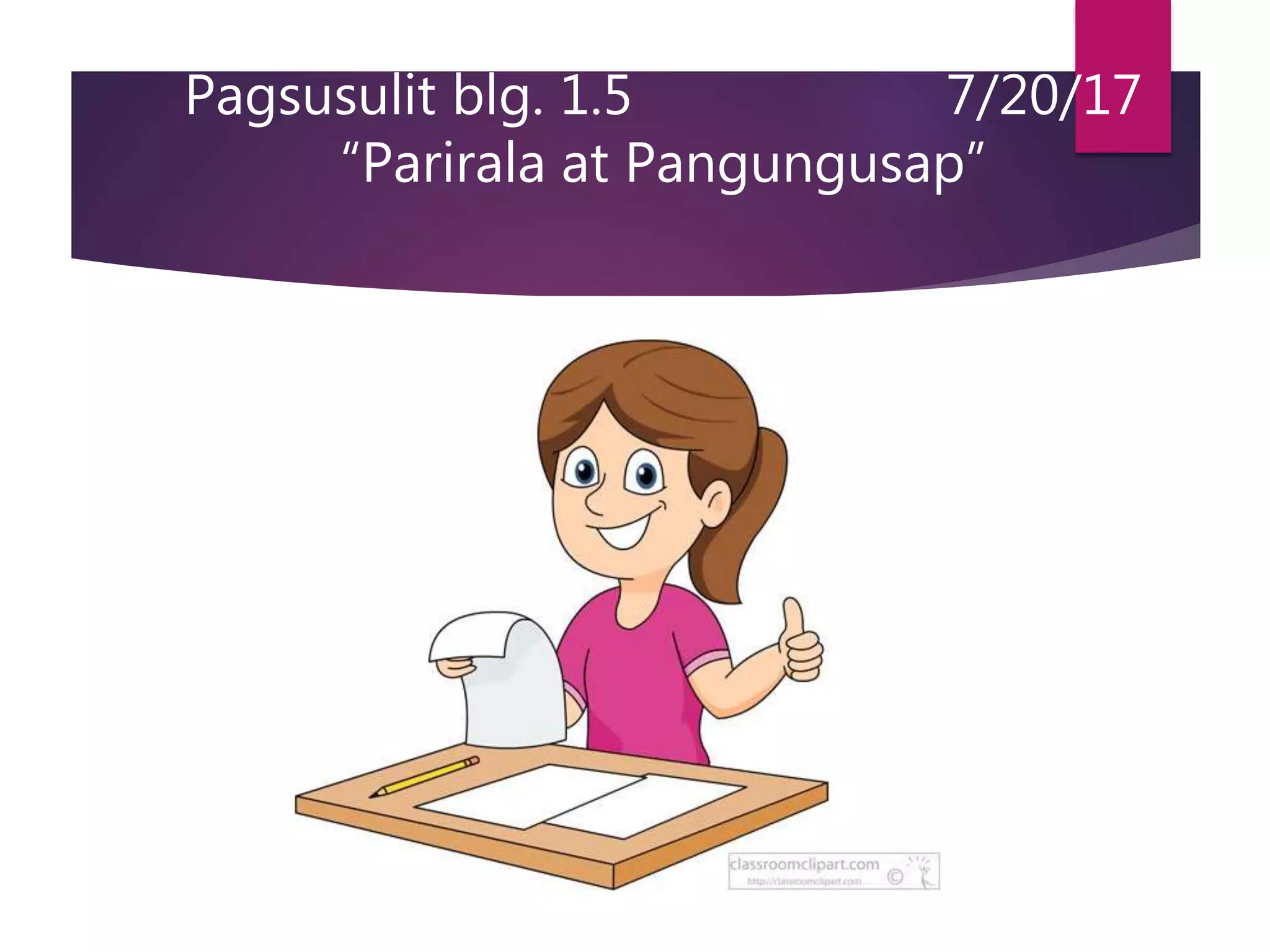 Parirala at pangungusap | PPTX