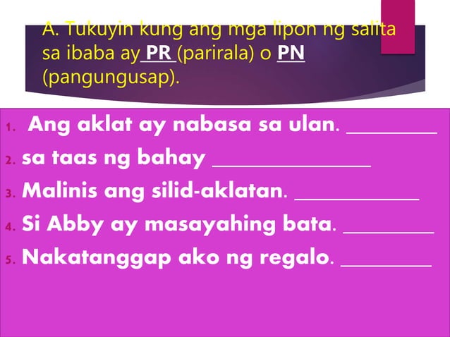 Parirala at pangungusap | PPTX