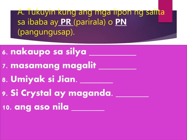 Parirala at pangungusap | PPTX