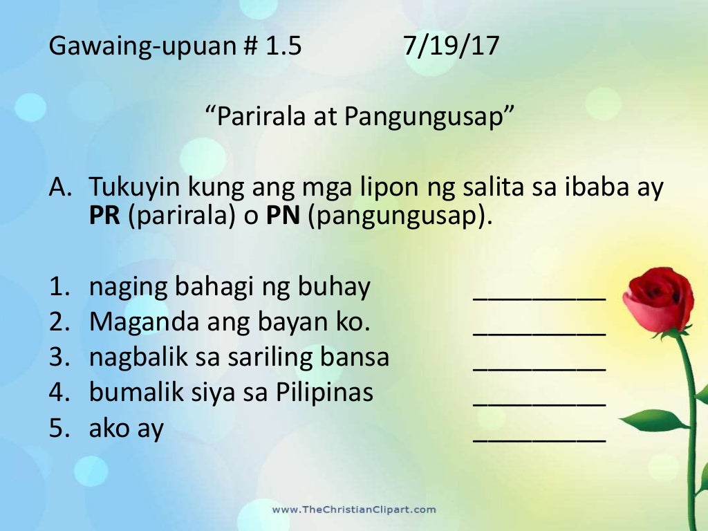 Parirala at pangungusap