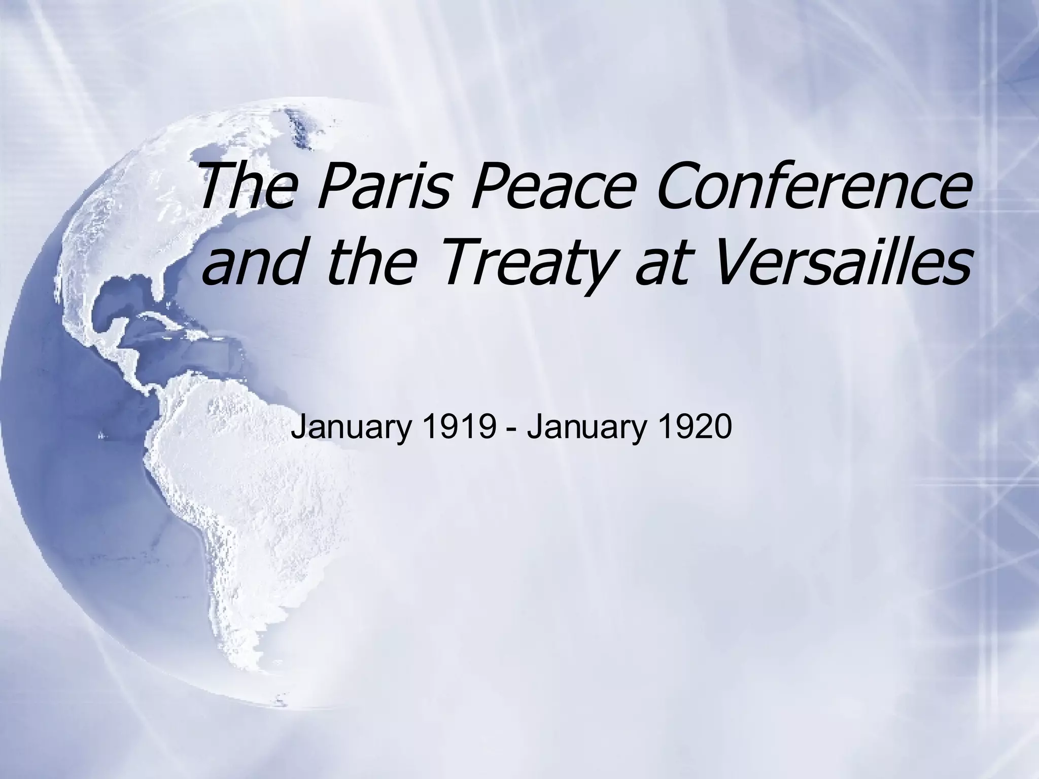 Paris Peace Conference | PPT