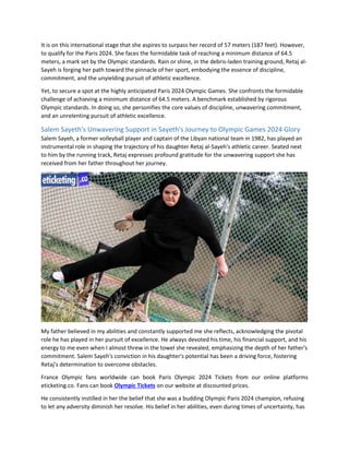 Paris 2024 Libyan Olympic hopeful defies war, patriarchy and adversity ...