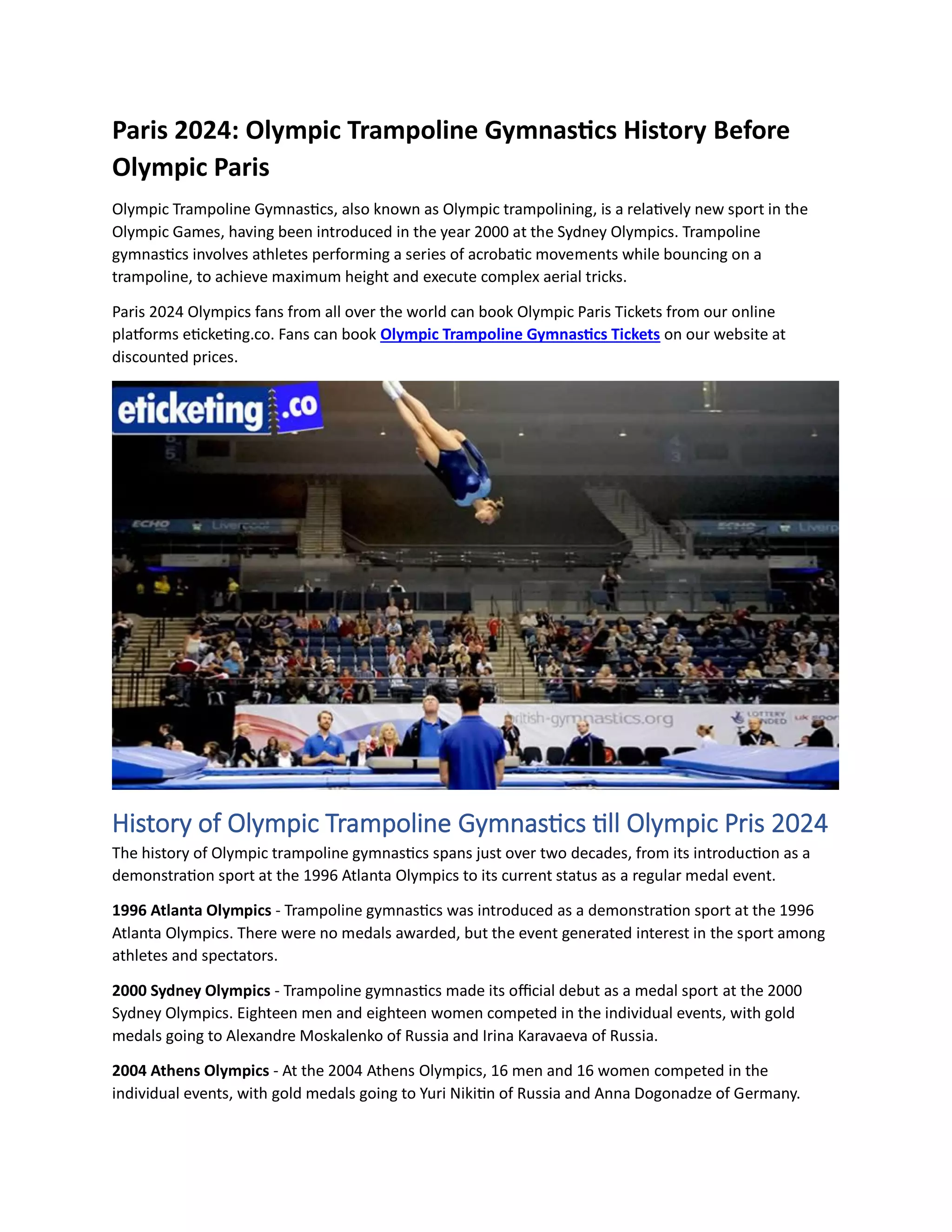 Paris 2024 Olympic Trampoline Gymnastics History Before Olympic Paris.pdf