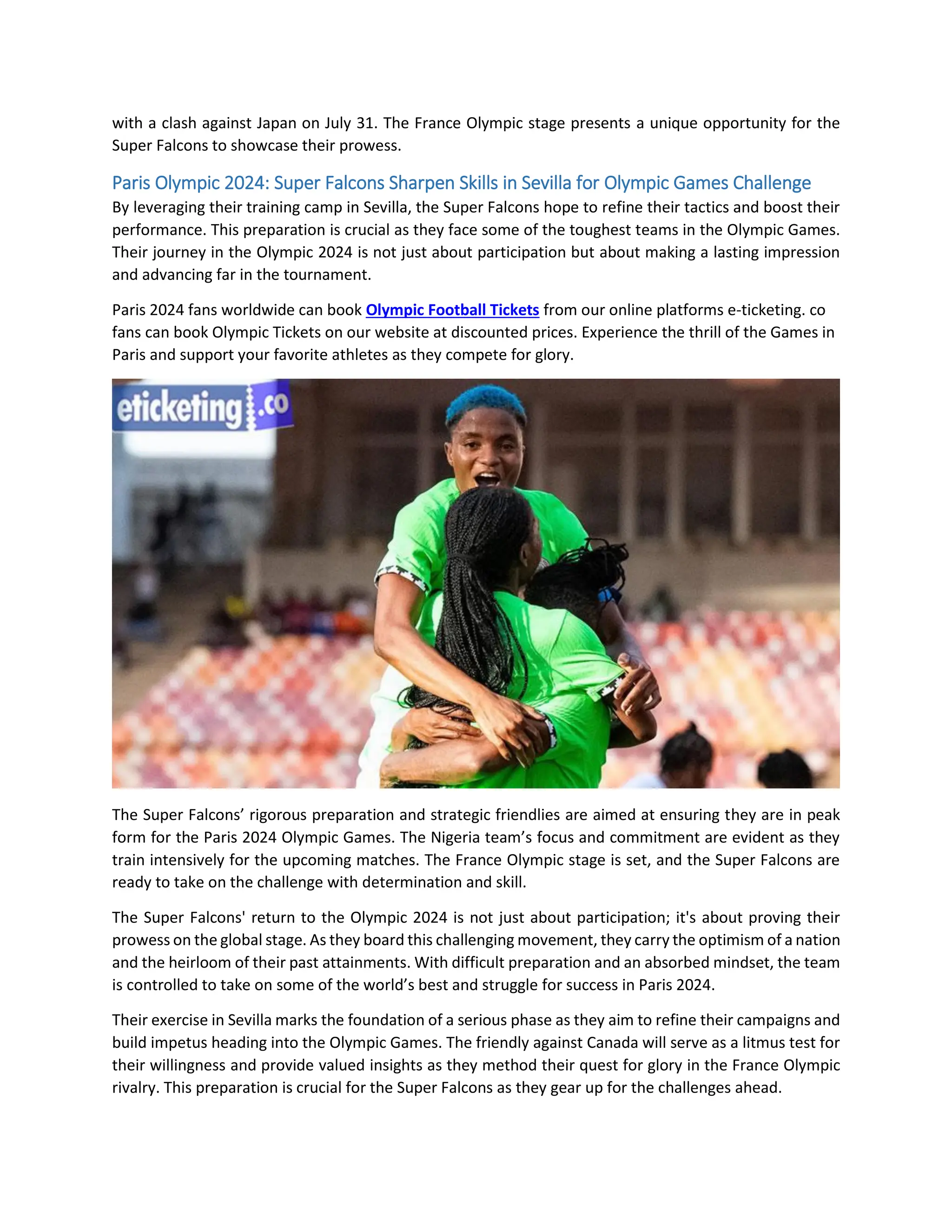 Paris 2024 Super Falcons Start Olympic Paris Prep in Spain, Ready for ...