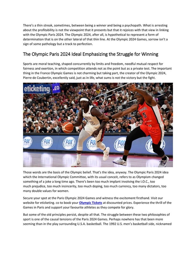 Paris 2024 U.S.A. Basketball Is Still an Awkward Fit at the Paris ...