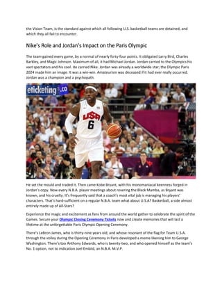 Paris 2024 U.S.A. Basketball Is Still an Awkward Fit at the Paris ...