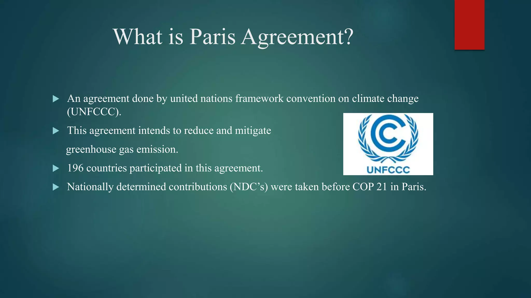 Paris agreement 2015 | PPTX