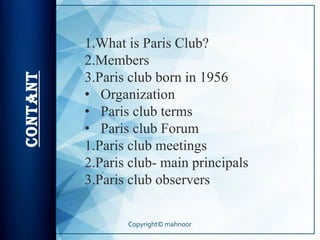 Paris Club | PDF