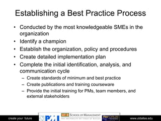 Continuous Project Mgmt Improvement through Best Practices | PDF