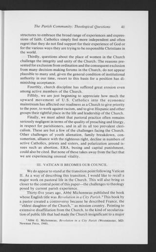 Parish community theological questions | PDF