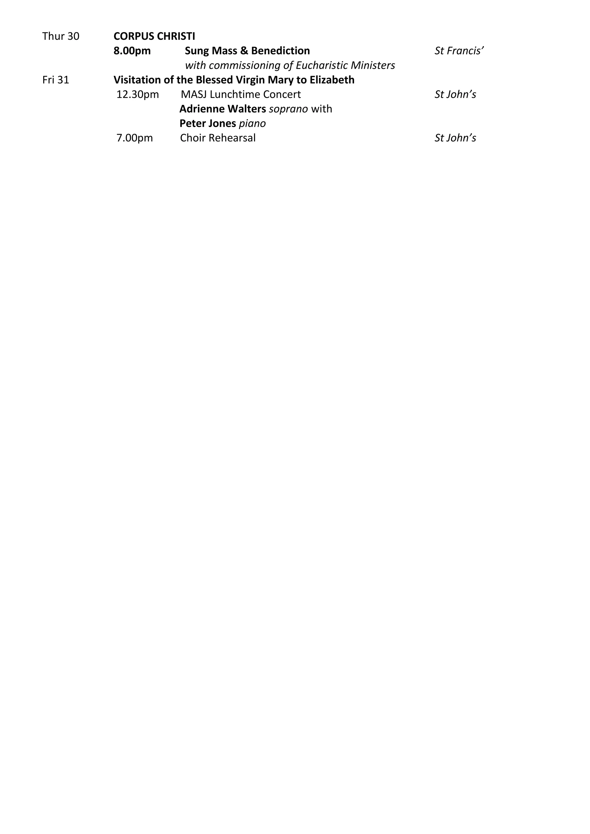 St John's Church Parish Diary for May 2024 | PDF | National & Civic ...