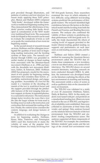 Reading Assessments in Kindergarten through Third Grade: Findings from ...