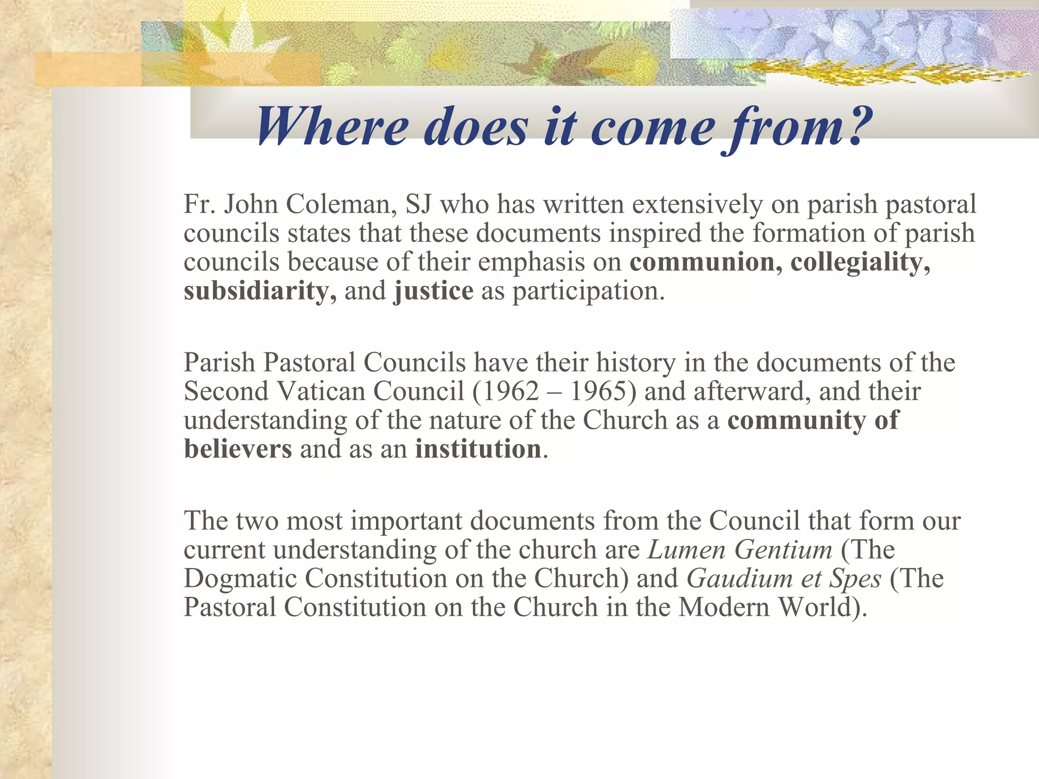Parish Pastoral Council Retreat V2 | PPT