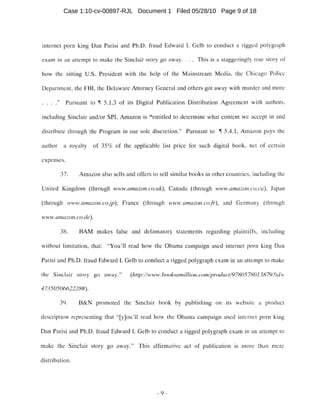 COMPLAINT Daniel Parisi vs Larry Sinclair | PDF