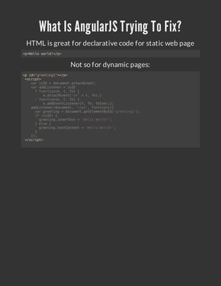 Introduction to AngularJS | PDF | Web Development | Internet