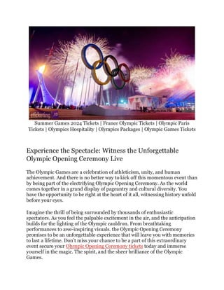 Paris Olympic 2024 Unveils Third Phase of Olympic Basketball Tickets ...