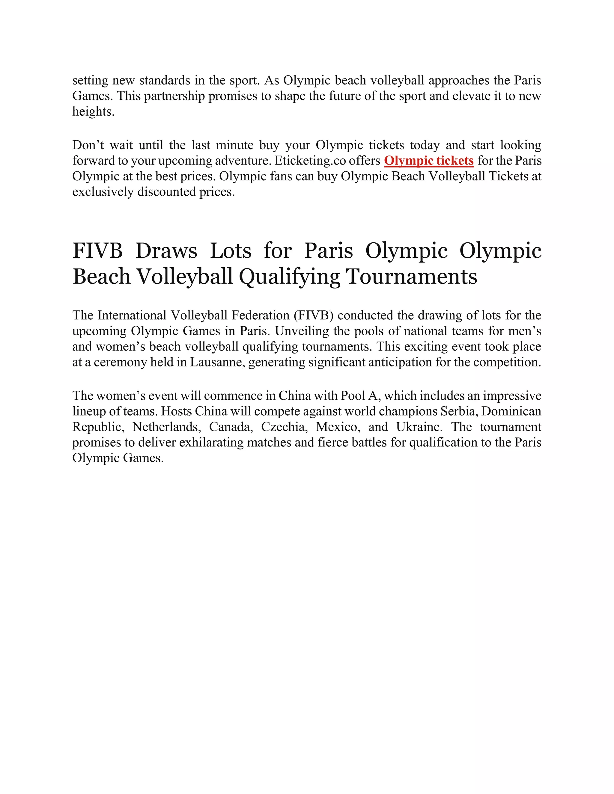 Paris Olympic Enhancing Olympic Beach Volleyball Video Challenge System ...