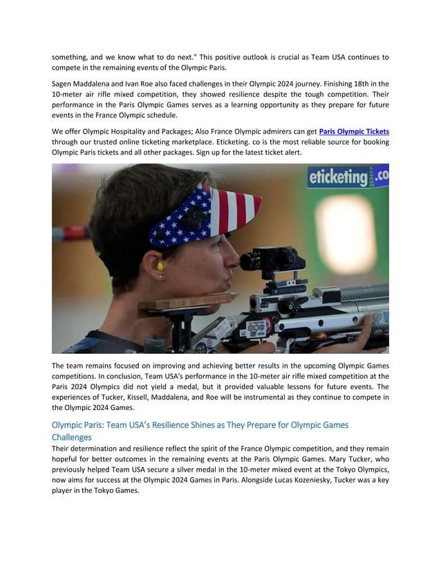 Paris Olympic USA Shooting Falls Short in Air Rifle Mixed Event at Paris 2024.docx