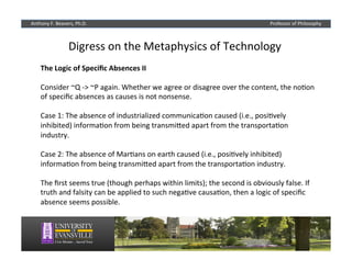 The Philosophy of Information and the Structure of Philosophical ...