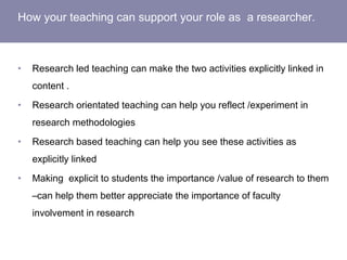CRI - Teaching Through Research Workshop - Alan Jenkins - linking ...