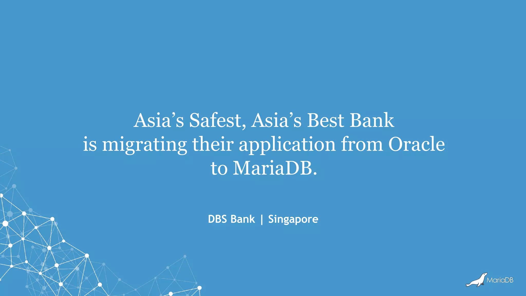 Replacing Oracle Database at an International Bank | PPT