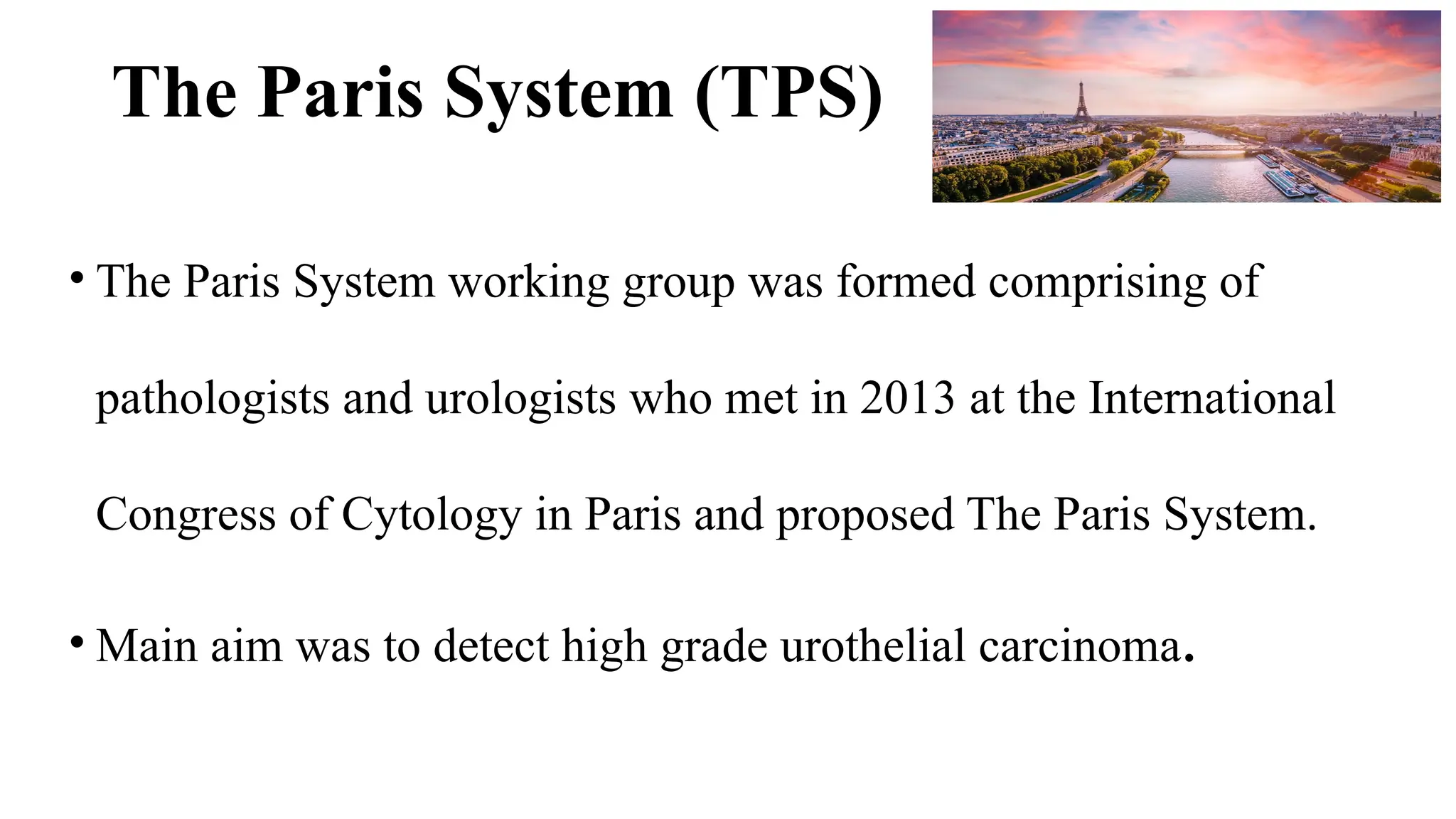 PARIS SYSTEM FOR URINE CYTOLOGY paris system of reporting urine ...