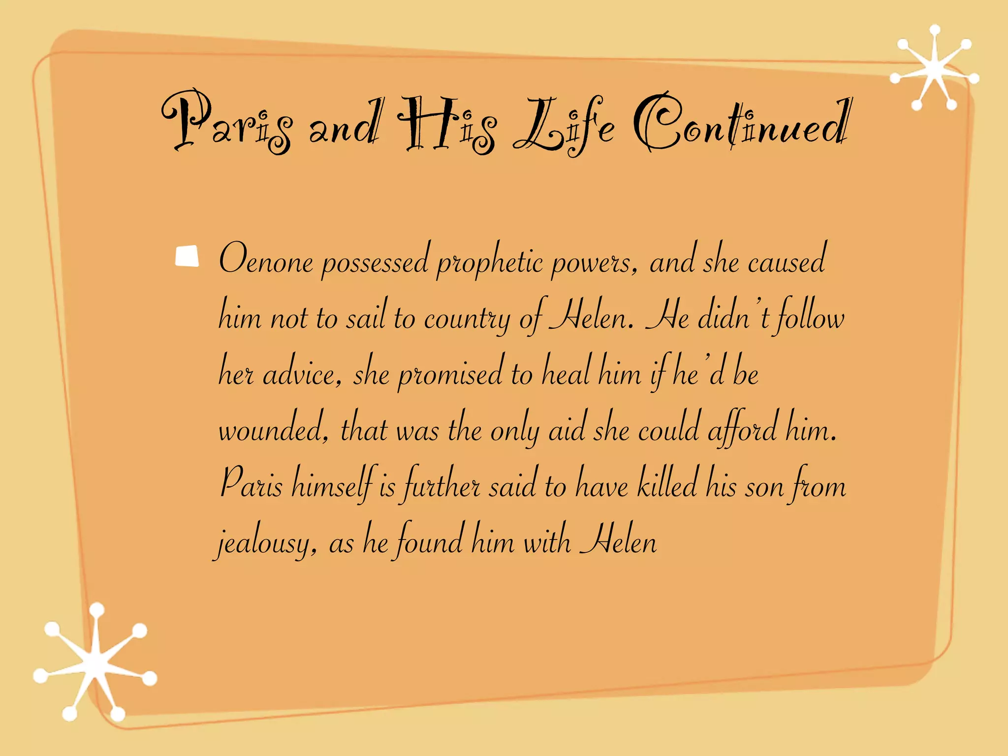 Paris the greek god | KEY