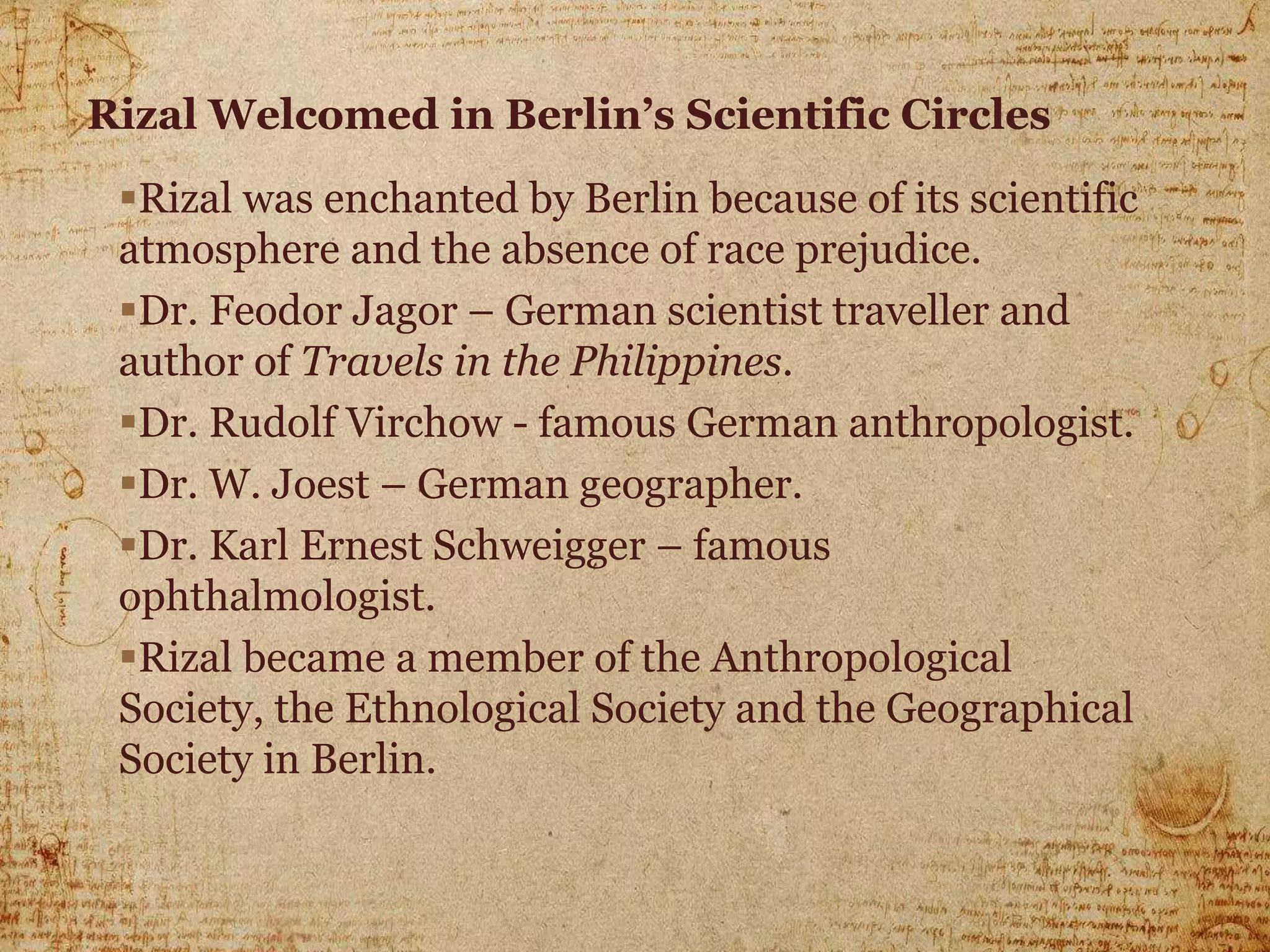 Rizal Chapter 7: Paris to Berlin | PPTX