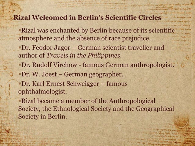 Rizal Chapter 7: Paris to Berlin | PPTX