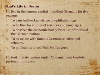 Rizal Chapter 7: Paris to Berlin | PPTX