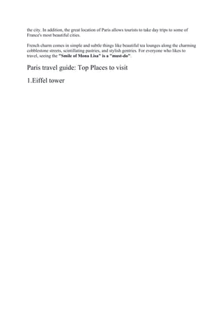Paris travel guide converted | PDF
