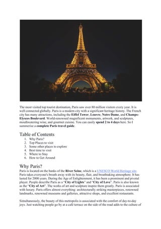 Paris travel guide converted | PDF