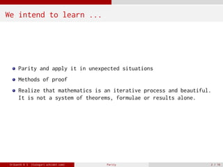 Parity arguments in problem solving | PDF