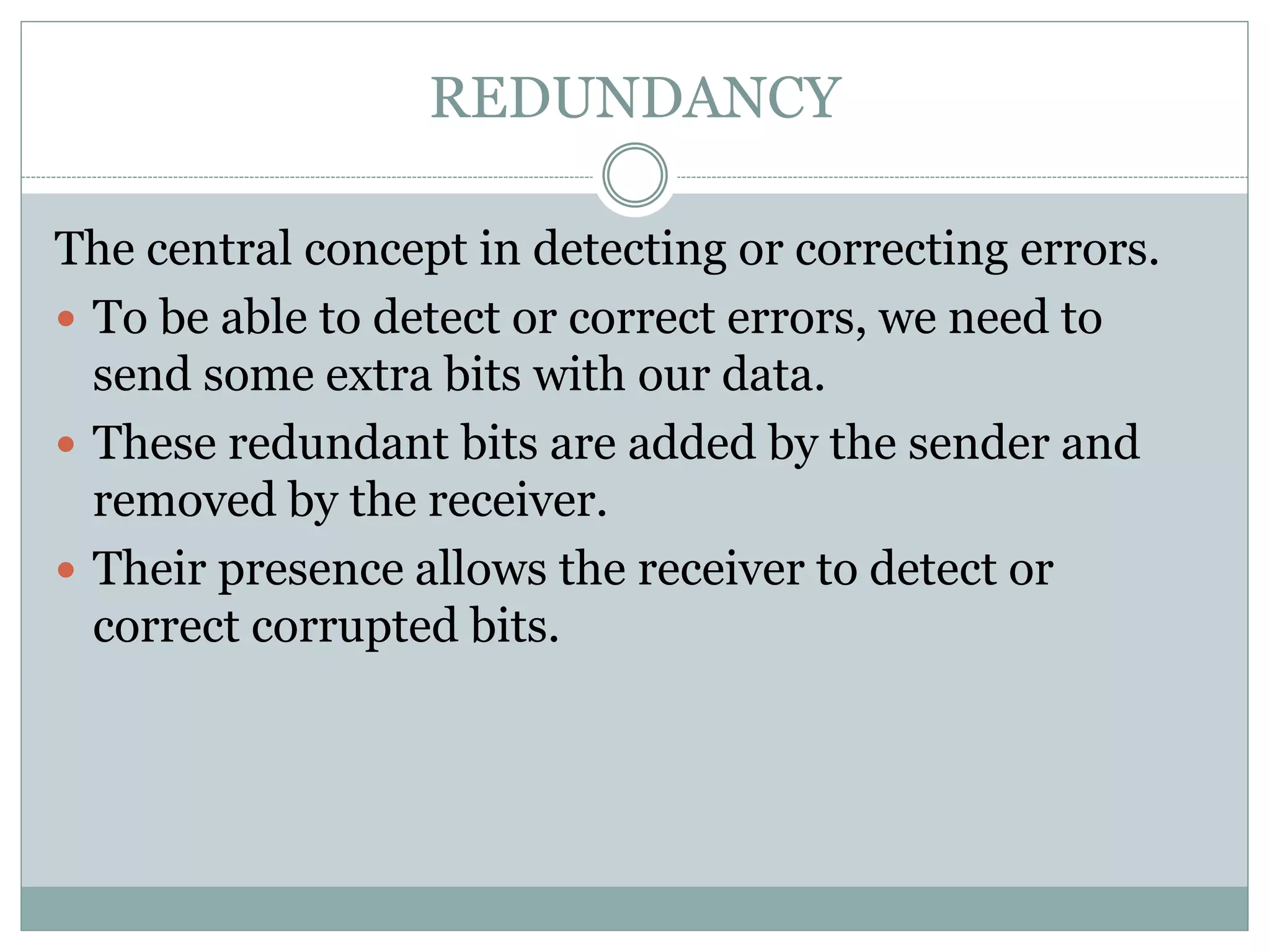 Parity check, redundancy, and errors | PPTX