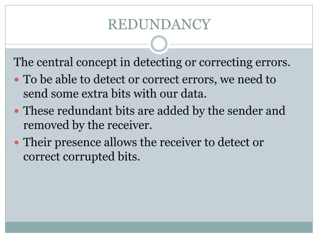 Parity check, redundancy, and errors | PPTX
