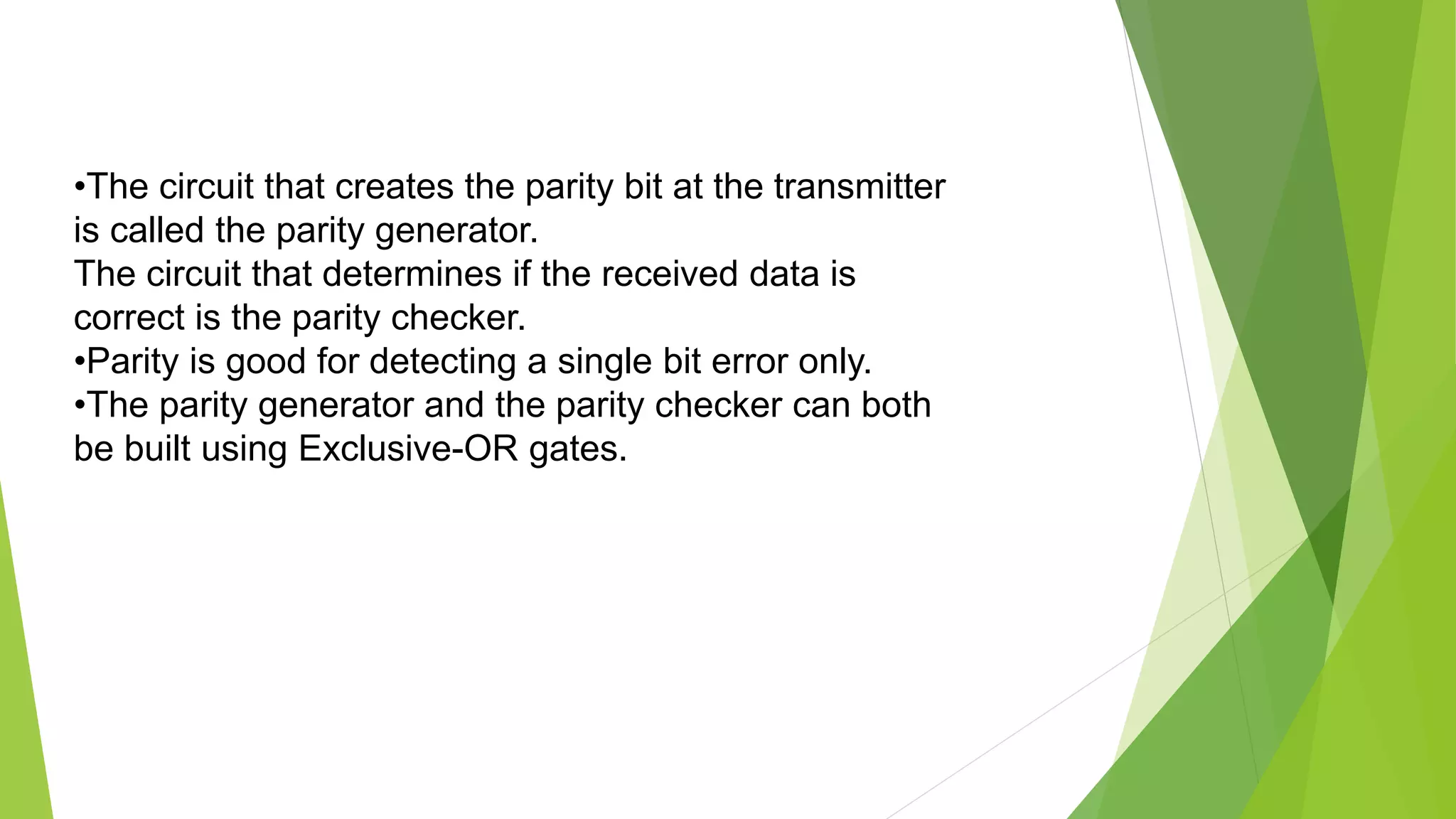 Paritygeneratorandcheckerpptpptx Programming Languages Computing