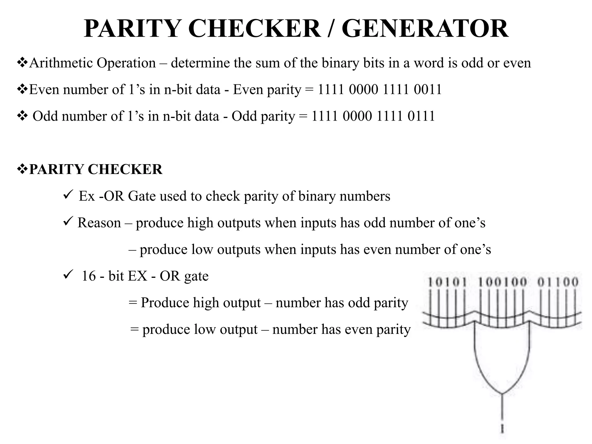 Parity generator & checker | PPTX
