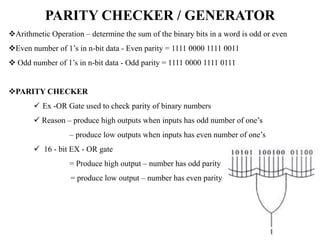 Parity generator & checker | PPTX