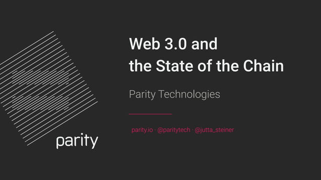 Parity Technologies - NOAH19 Berlin | PPT