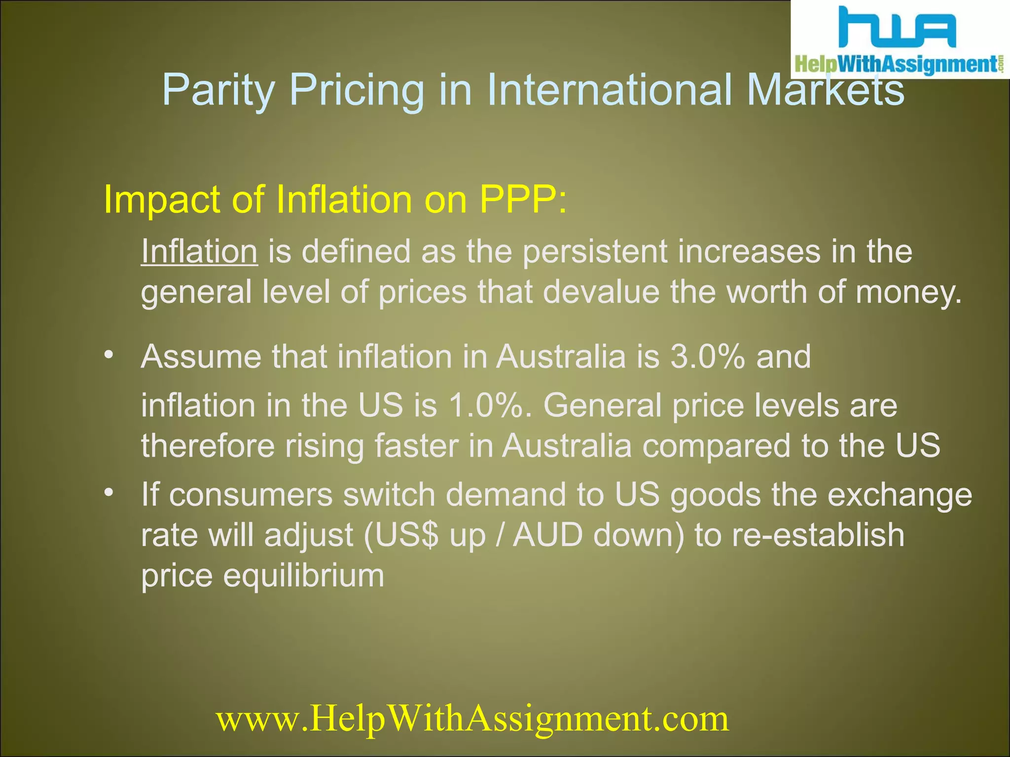 Parity Pricing by helpwithassignment.com