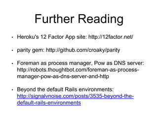 DCRUG: Achieving Development-Production Parity | PPT