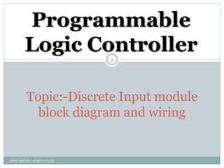 Discrete Input module block diagram and wiring in PLC | PPTX