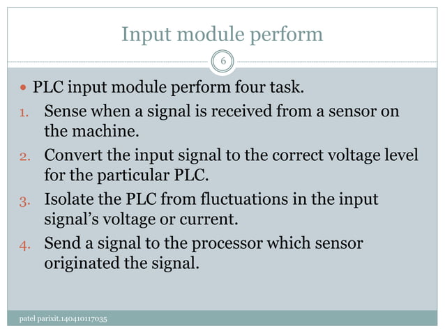 Discrete Input Module Block Diagram And Wiring In Plc Ppt