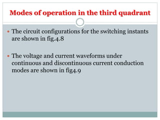 Modes of operation in the third quadrant - Power Electronics | PPTX