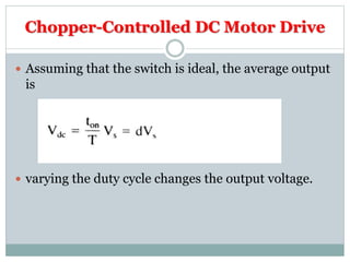 Modes of operation in the third quadrant - Power Electronics | PPTX