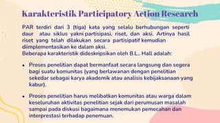 Karakteristik Participatory Action Research (PAR) | PPTX
