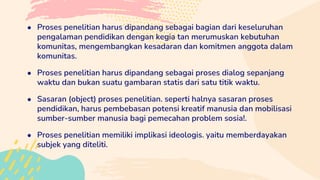 Karakteristik Participatory Action Research (PAR) | PPTX