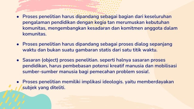 Karakteristik Participatory Action Research (PAR) | PPTX